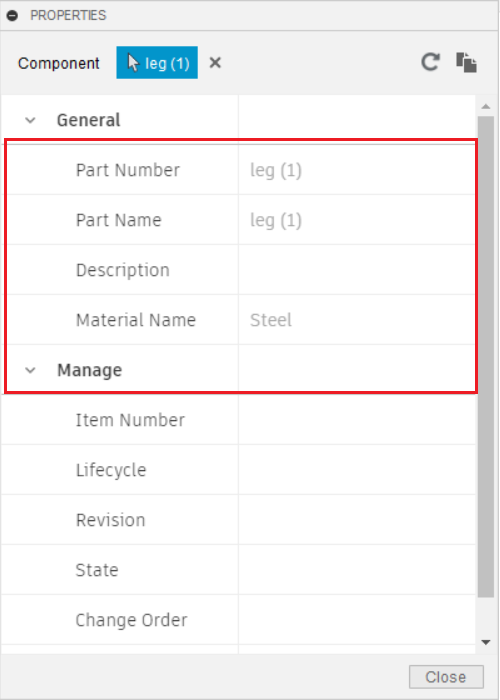 How to add description or part list information into Fusion