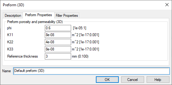 Moldflow 中树脂传送成型的预塑渗透性和多孔性变量