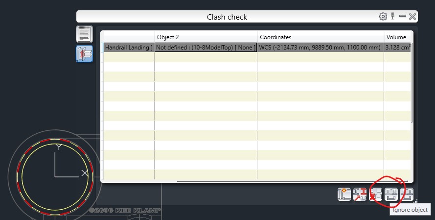 Clash check reports inexistent collision between special part and tube ...