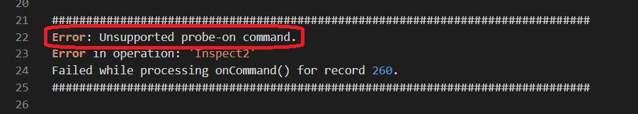 "Unsupported probe-on command" message when posting NC code of Inspection probe in Fusion360