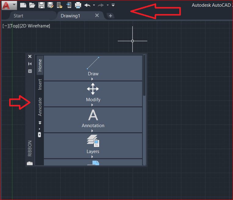 Autocad Toolbar Missing Draw Space