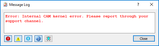 "Internal CAM kernel error" when generating a 2D Pocket operation in ...