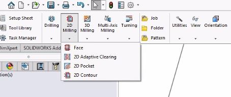 Missing engraving toolpath option on 2D Milling pull down in HSMWorks