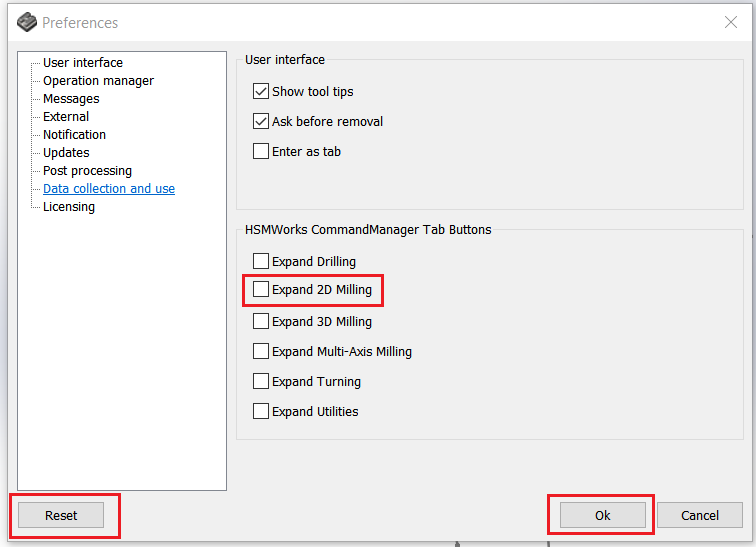 Missing engraving toolpath option on 2D Milling pull down in HSMWorks