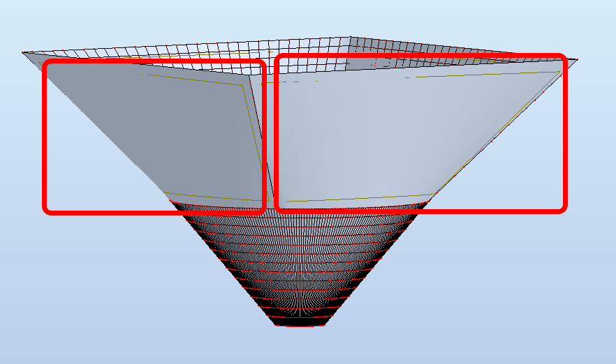 Mesh is not generated on some FE panels of a hopper in a 3D shell model ...