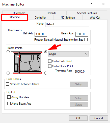 CAMduct に NC を書き込むときに、ネストされたシート上でパーツが並べ替えられる