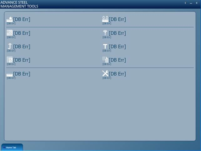 [DB Err] shown for categories in Management Tools after copying Advance Steel folder from ...