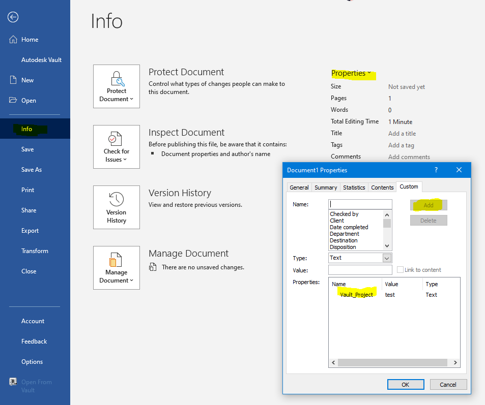 Come configurare un modello di file di Office con proprietà mappate per ...