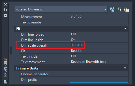 Dimension text shifts when editing in AutoCAD