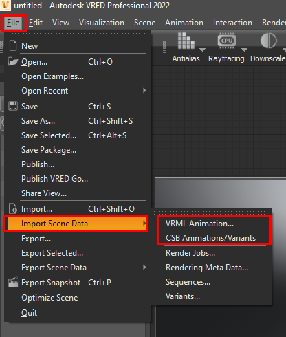 How to import Deltagen variants in VAR file format into VRED