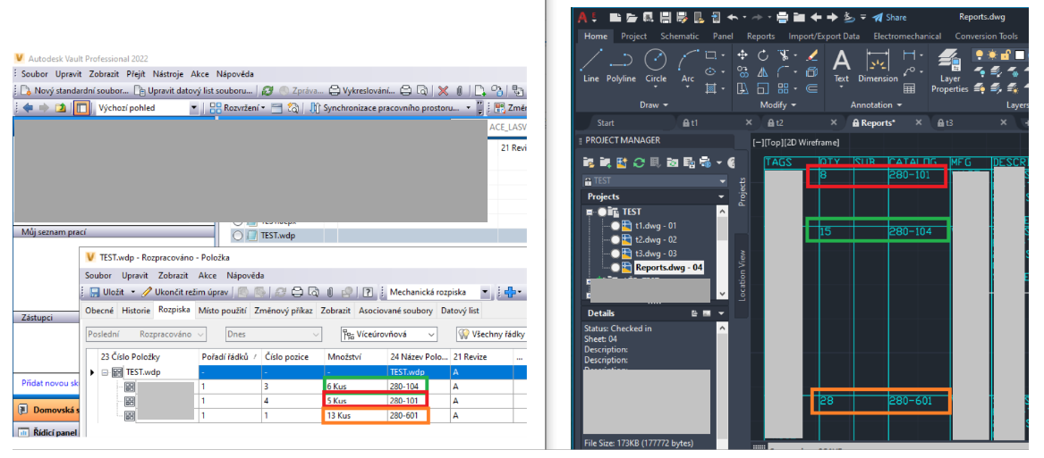 Quantity for AutoCAD Electrical project components is too low in Vault ...