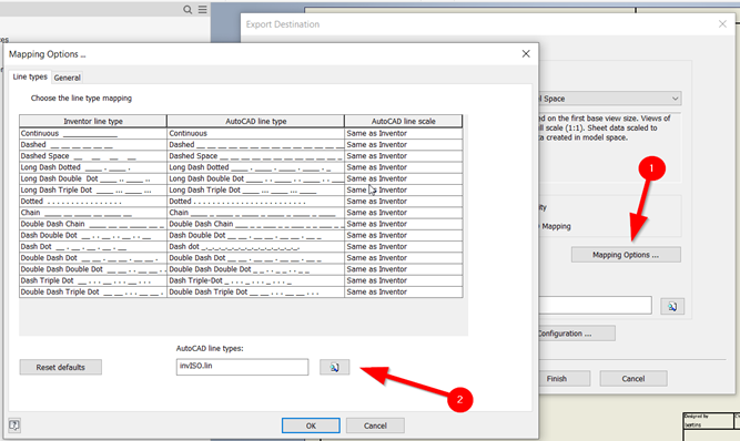 How to set a default line type file in the Inventor "Export as dwg" dialog