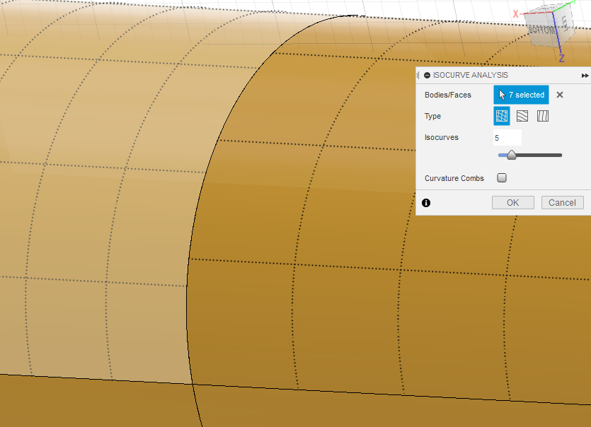 在fusion 360中，无法为直纹曲面命令选择特定边 