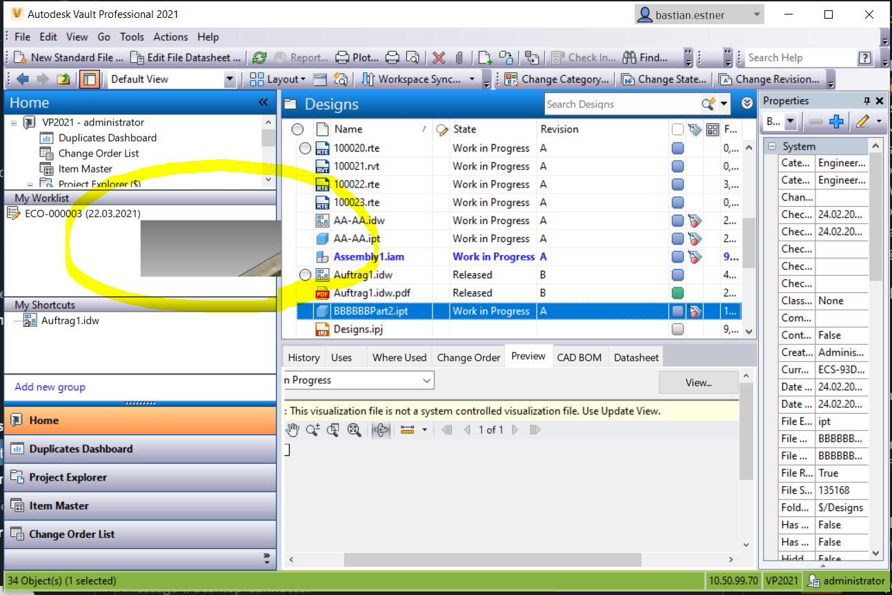 Preview window in Vault undocked when Windows Display Scale not 100%