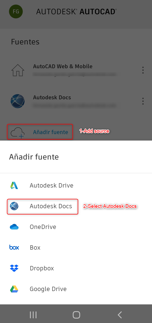 Is it possible to link AutoCAD Mobile app with BIM 360 or ACC platform?