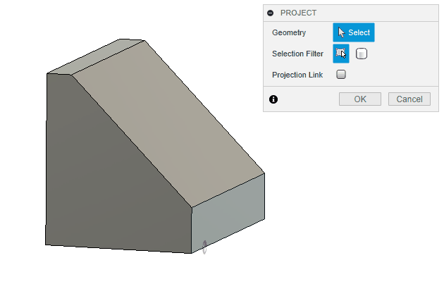 What Does The Projection Link Mean In Fusion 360 Project A Sketch Feature