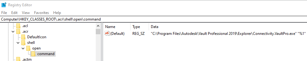 File link (.acr file) is always opened in latest Vault version in a ...