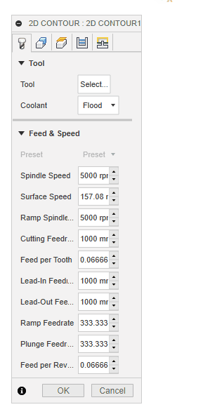 Fusion 360 CAM toolpath dialogue window is too narrow to display parameters