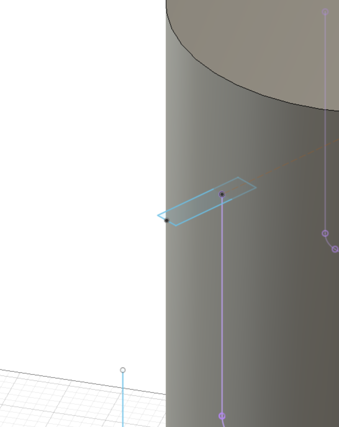 How to create a CAM path or modeled slot into a cylinder in Fusion 360
