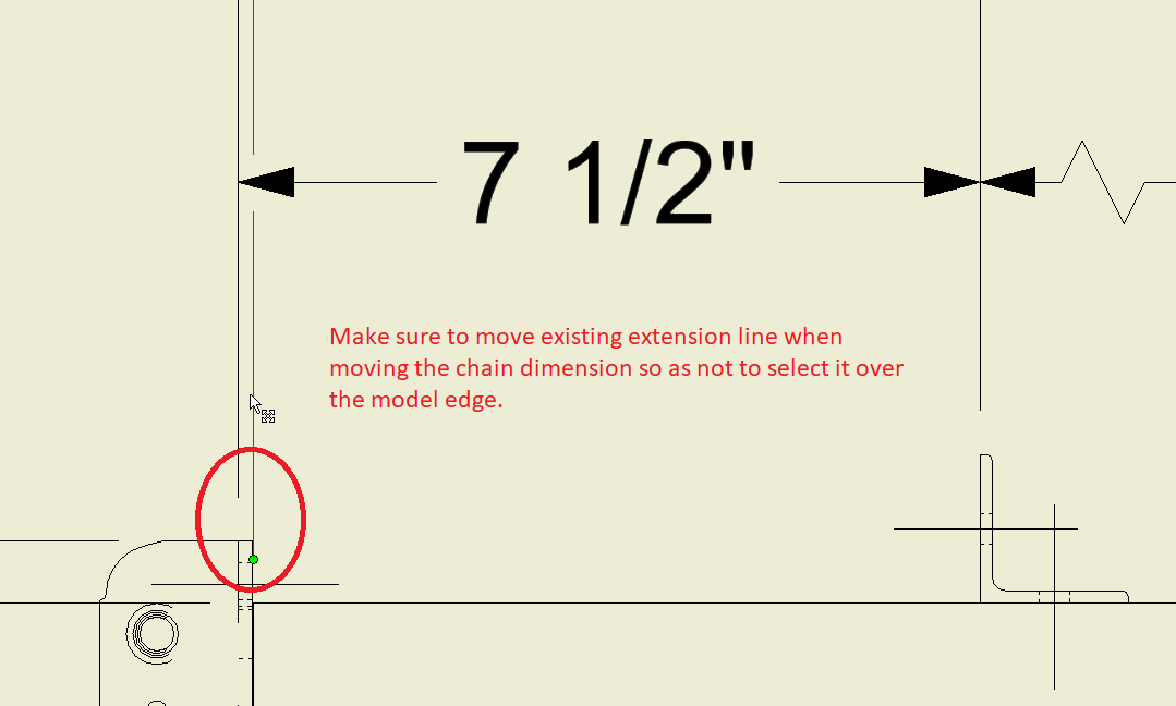 Editing chain dimension results in single dimension in Inventor