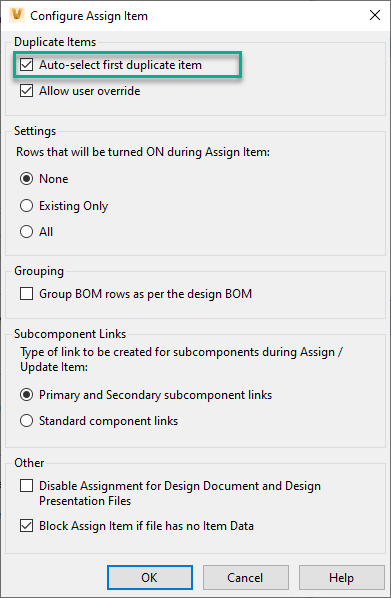 Multiple items are created when assigning an item on an Inventor assembly with multiple Model ...