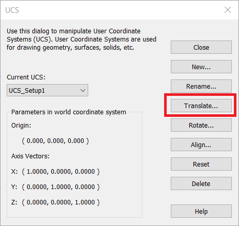 How to rotate/translate the Setup in FeatureCAM