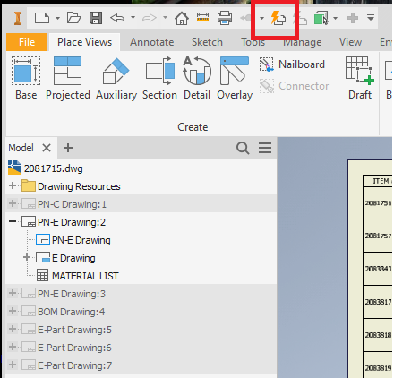 Inventor DWG drawings out-of-date when viewed in AutoCAD