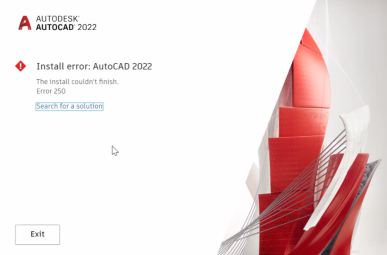 "Error de instalación" al instalar AutoCAD 2022 y Install.log indica ...