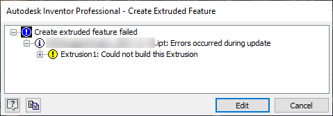 Unable to extrude DWG geometry or block imported in a sketch in Inventor