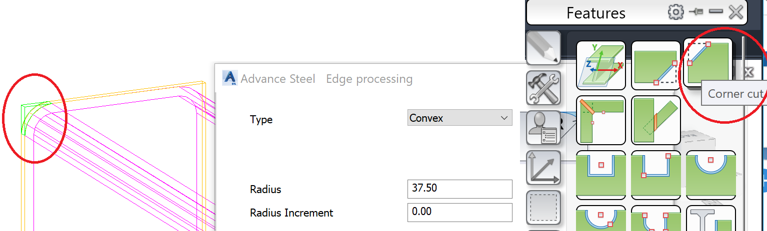 How to cut a plate on an exact profile in Advance Steel