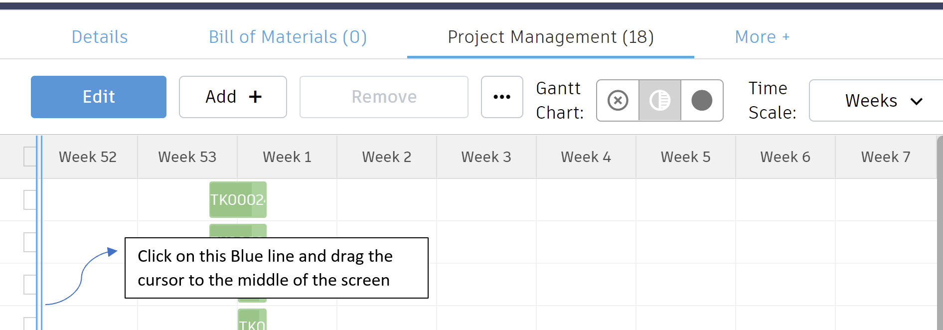 The 'Split' option for Gant Chart is not working in the Project ...
