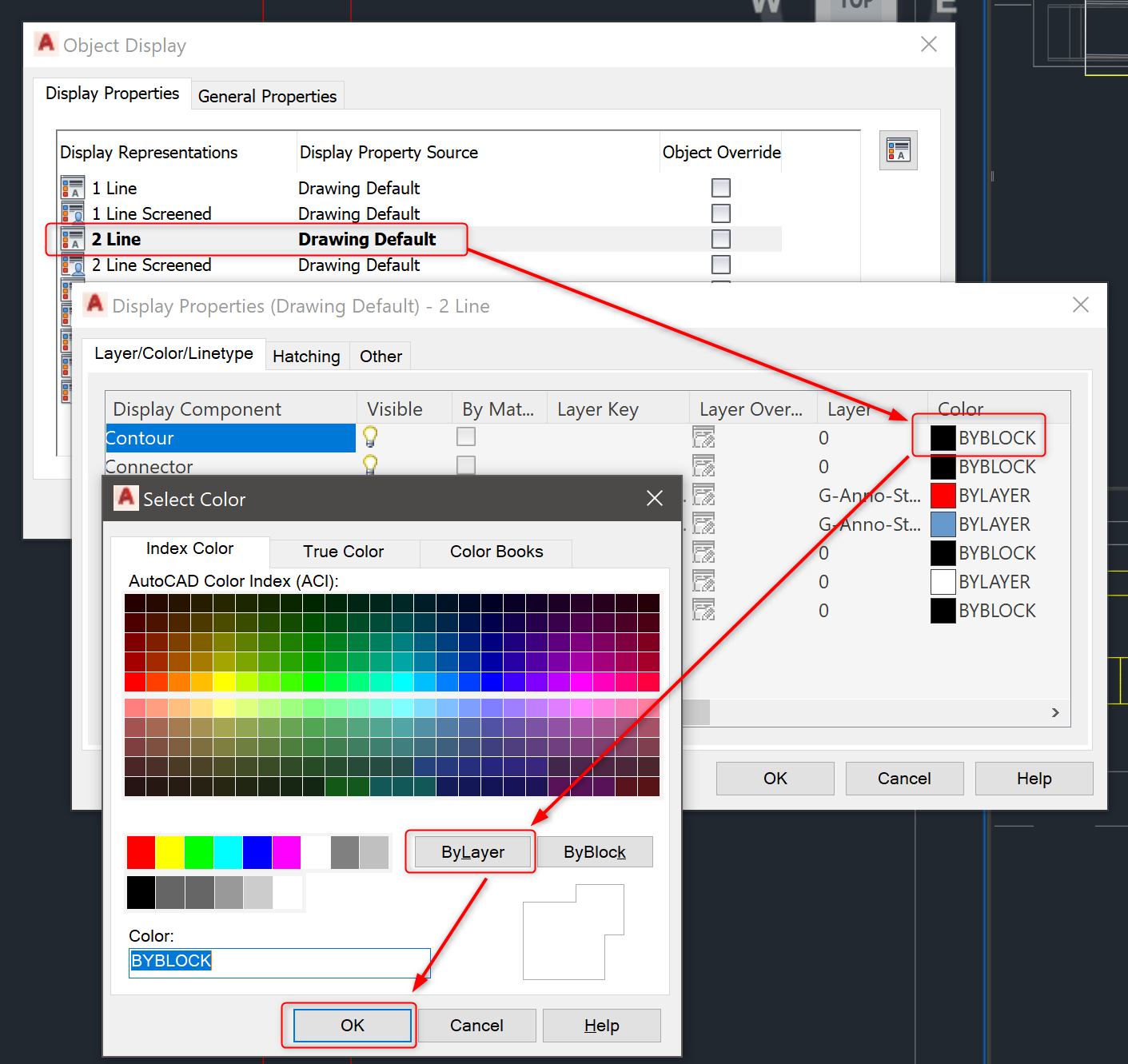MEP object not displayed with layer color in AutoCAD MEP