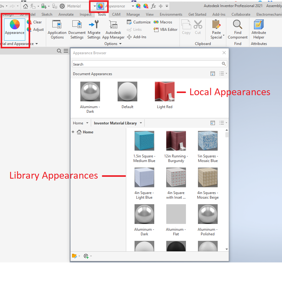 Which appearance is correct the one in the document or the library of ...