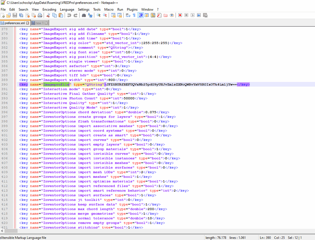 So verteilen Sie Farbprofile mithilfe von VRED Pro und VRED Core auf verschiedenen Computern