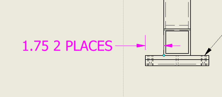 What are dimension of a different color in Inventor