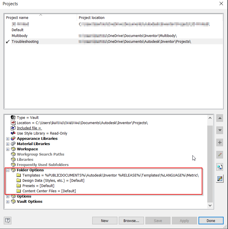 Content Center files not found when opening an Inventor assembly from a remote computer