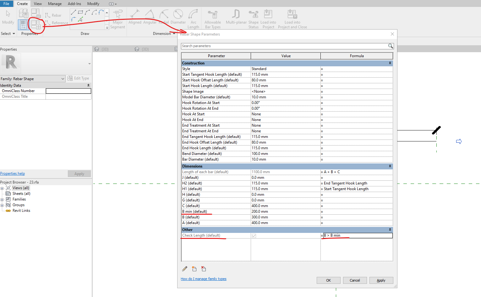 可以在 Revit 中控制 B 和 X 尺寸标注，而无需验证标准