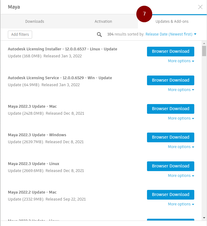 在何处查找Maya的更新和附加模块