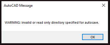 "AVVERTIMENTO: directory non valida o di sola lettura specificata per ...