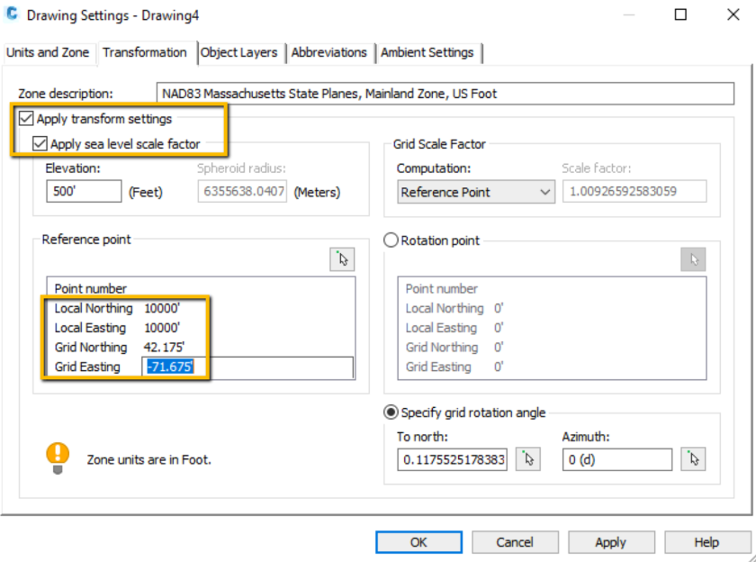 Coordinate system transformation settings between sessions are not ...