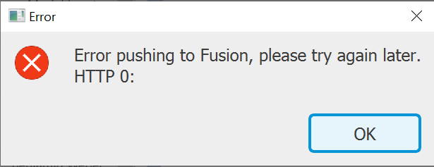 “向 Fusion 推送时出错...HTTP 0：“ 尝试在 EAGLE 中推送到 Fusion 360 PCB 电路板时