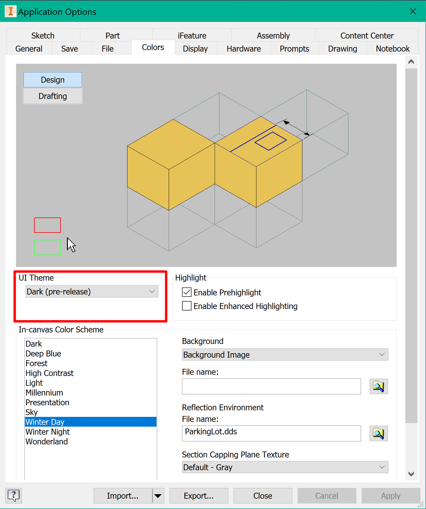 The Marking Menu in Inventor 2021 keeps its transparency even if ...