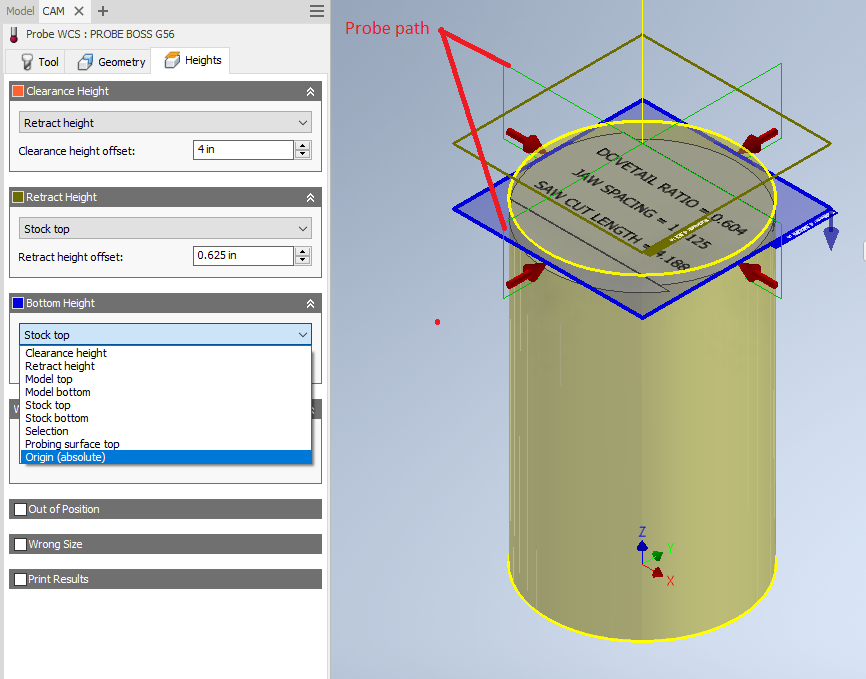 使用 Inventor CAM 时，探针撞到我的零件的问题