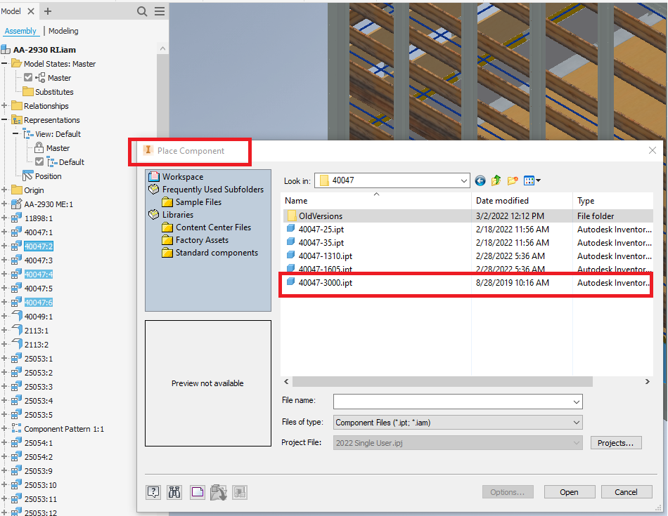 iPart를 포함하는 부품 리스트가 Inventor에서 올바른 멤버 길이를 표시하지 않습니다.