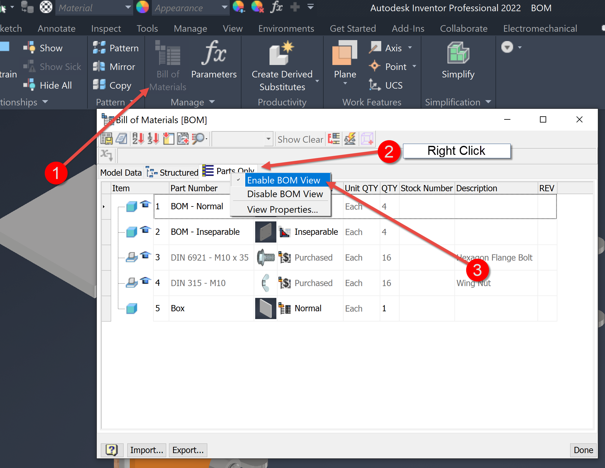 How to show the total quantity of parts inserted in several instances ...