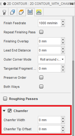 Fusion Help | 2D chamfer toolpath is not complete for modeled chamfers in Fusion | Autodesk