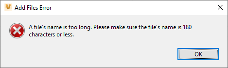 当检入的文件具有超过 260 个字符的完全限定名称时，Vault 中不报告 180 个字符的名称限制