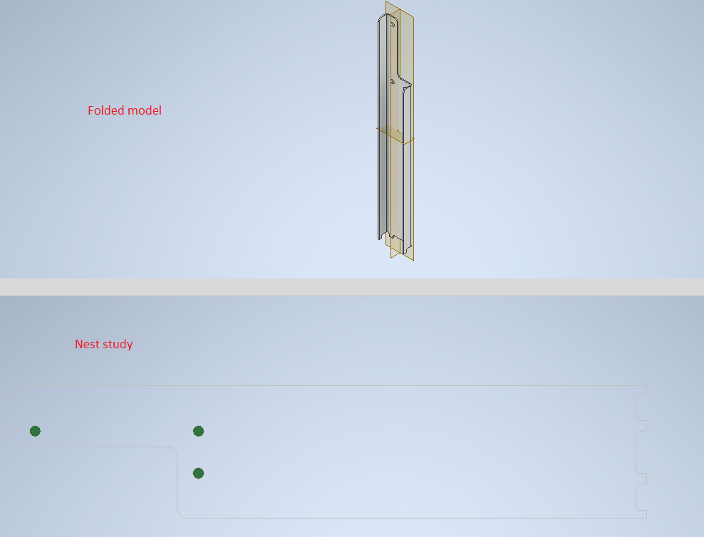 When creating a nesting study parts reverse, solid become opening and holes solids in Inventor ...