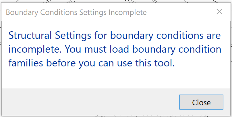 "Boundary Conditions Settings Incomplete" displayed when setting Boundary Conditions for ...