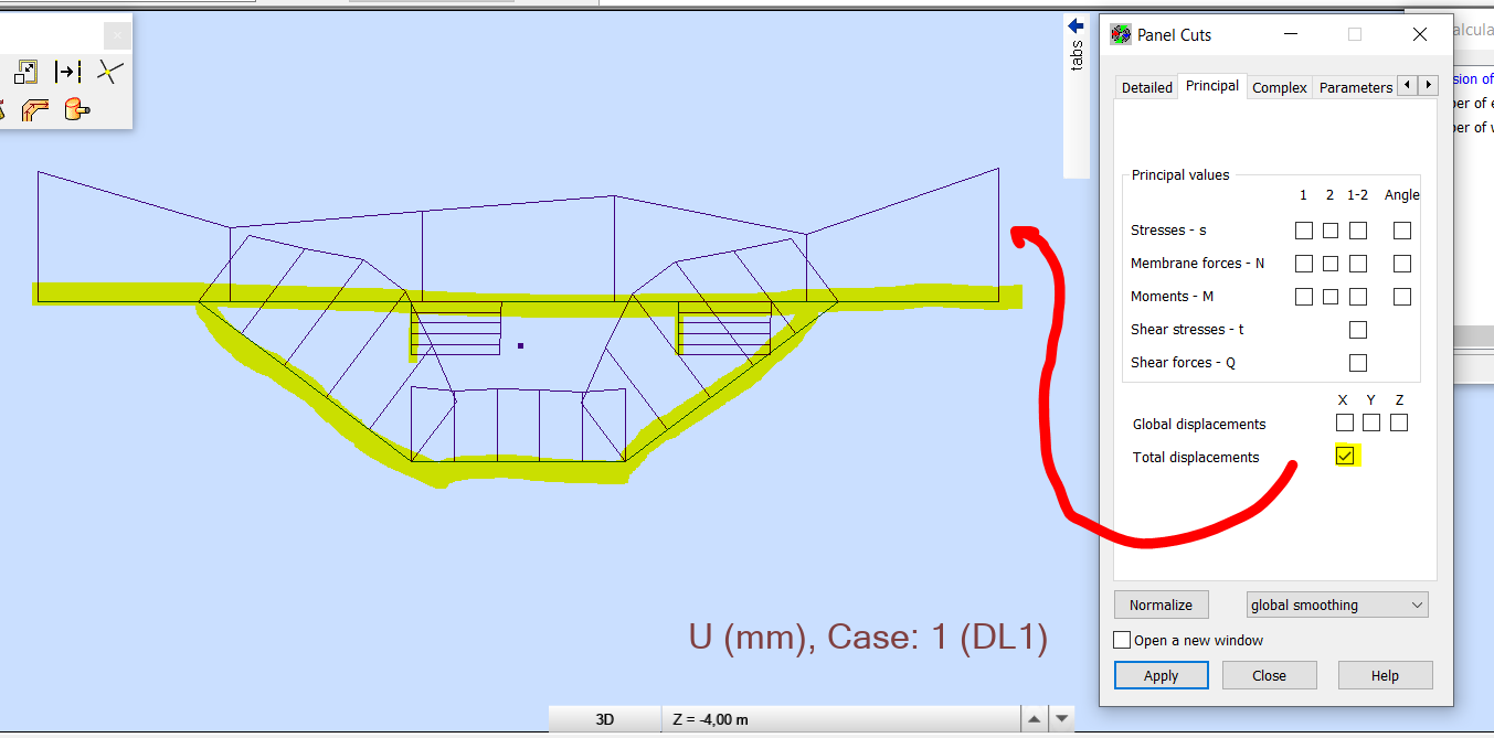 Is it possible to present deformed structure shape using panel cut tool ...